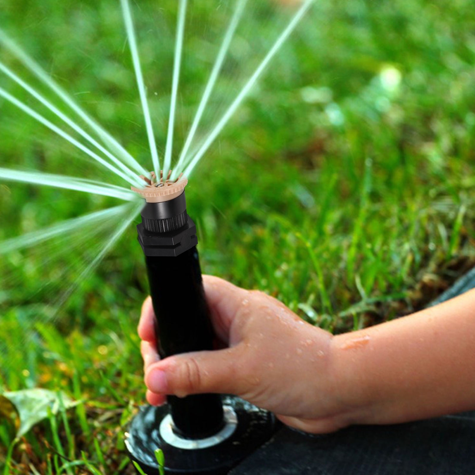 Worgeous 2Pcs Black Plastic Sprinkler Head Replacement with 360Degree ...