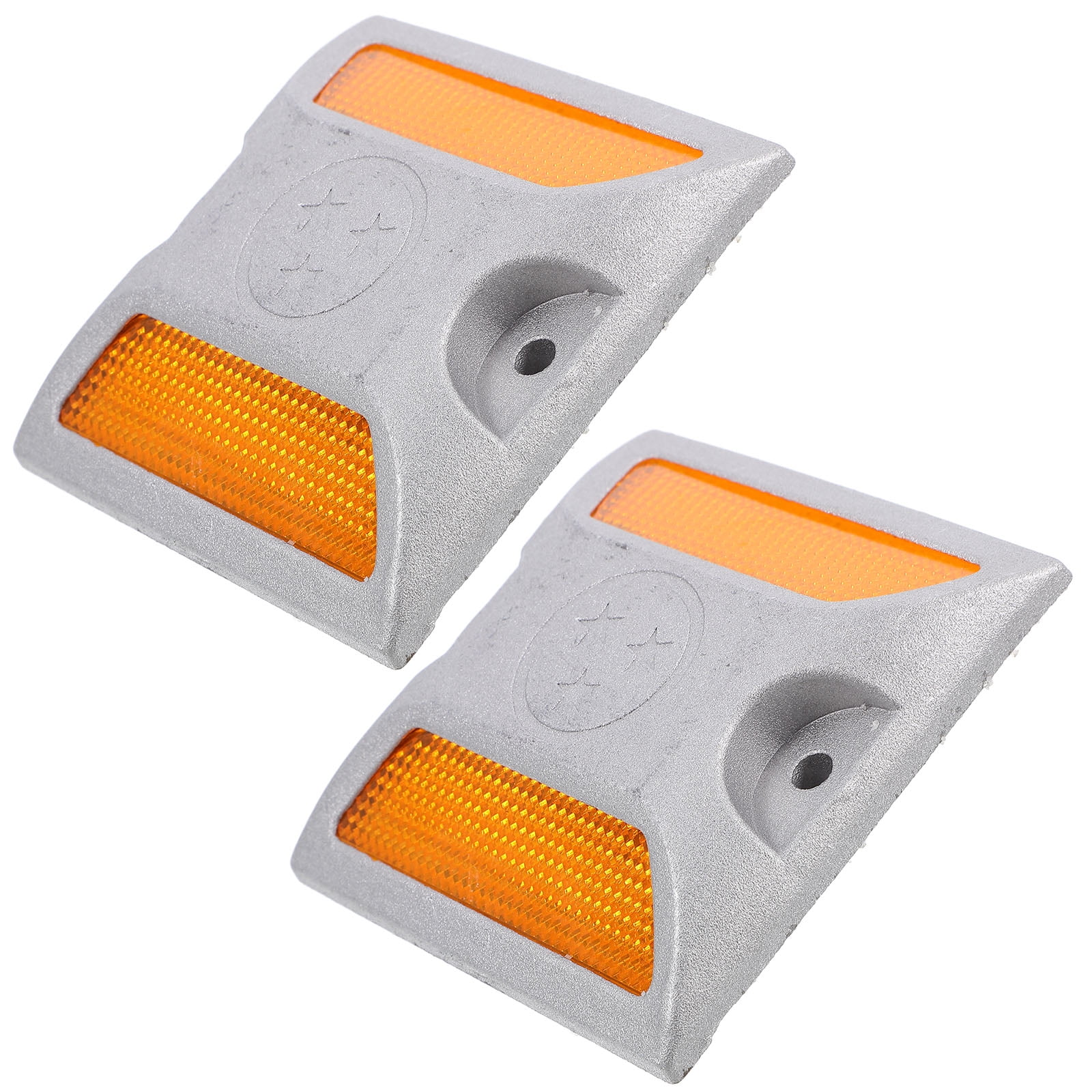 Worgeous 2Pcs Driveway Reflectors Assorted Color Square Aluminum ...
