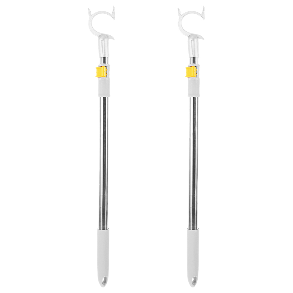 Worgeous 2Pcs Extended Long Reach Stick Pole Hook Reach Pole Hook ...