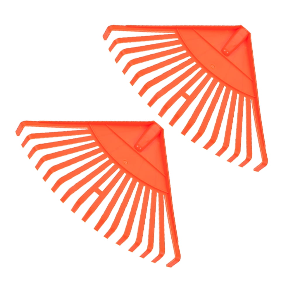 Worgeous 2Pcs Garden Pine Needle Rake Portable Plastic Lawn Rake Garden ...