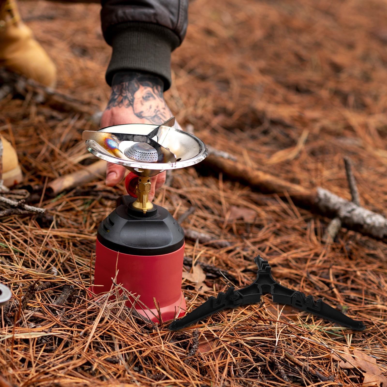 Worgeous 2Pcs Gas Cylinder Stand Universal Design for Hiking Picnic ...