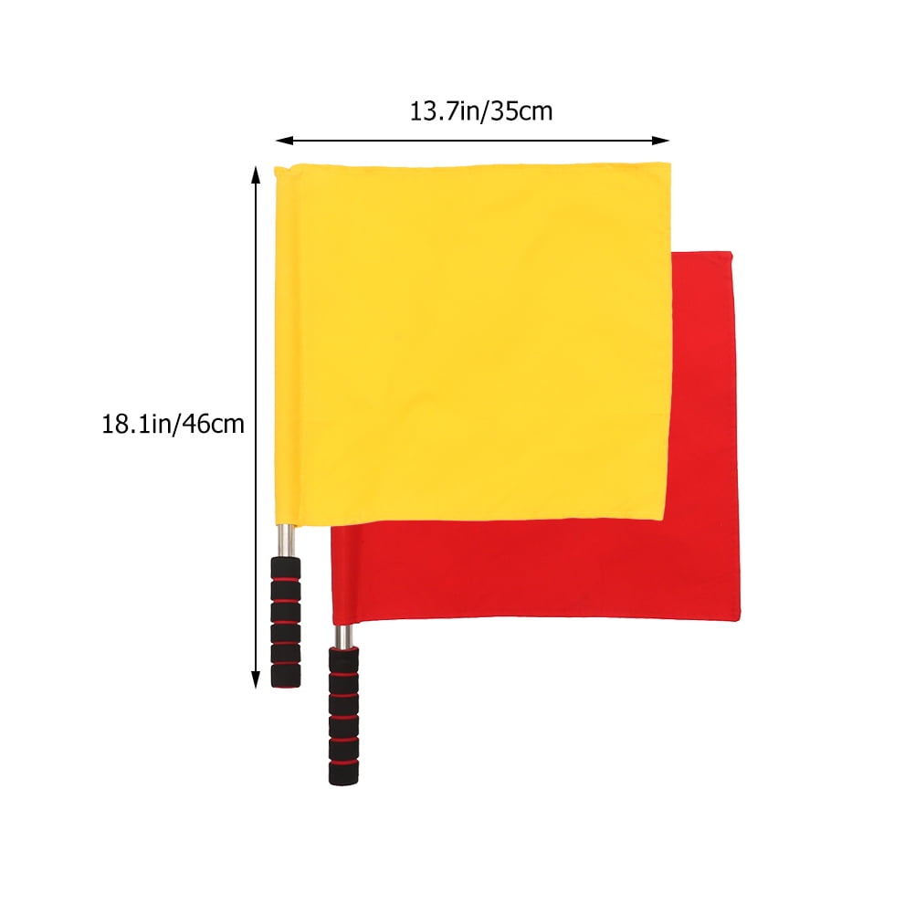 Worgeous 2Pcs Match Referee Flags Waving Signal Flags Race Judge Flags Conducting Referee Flags ...