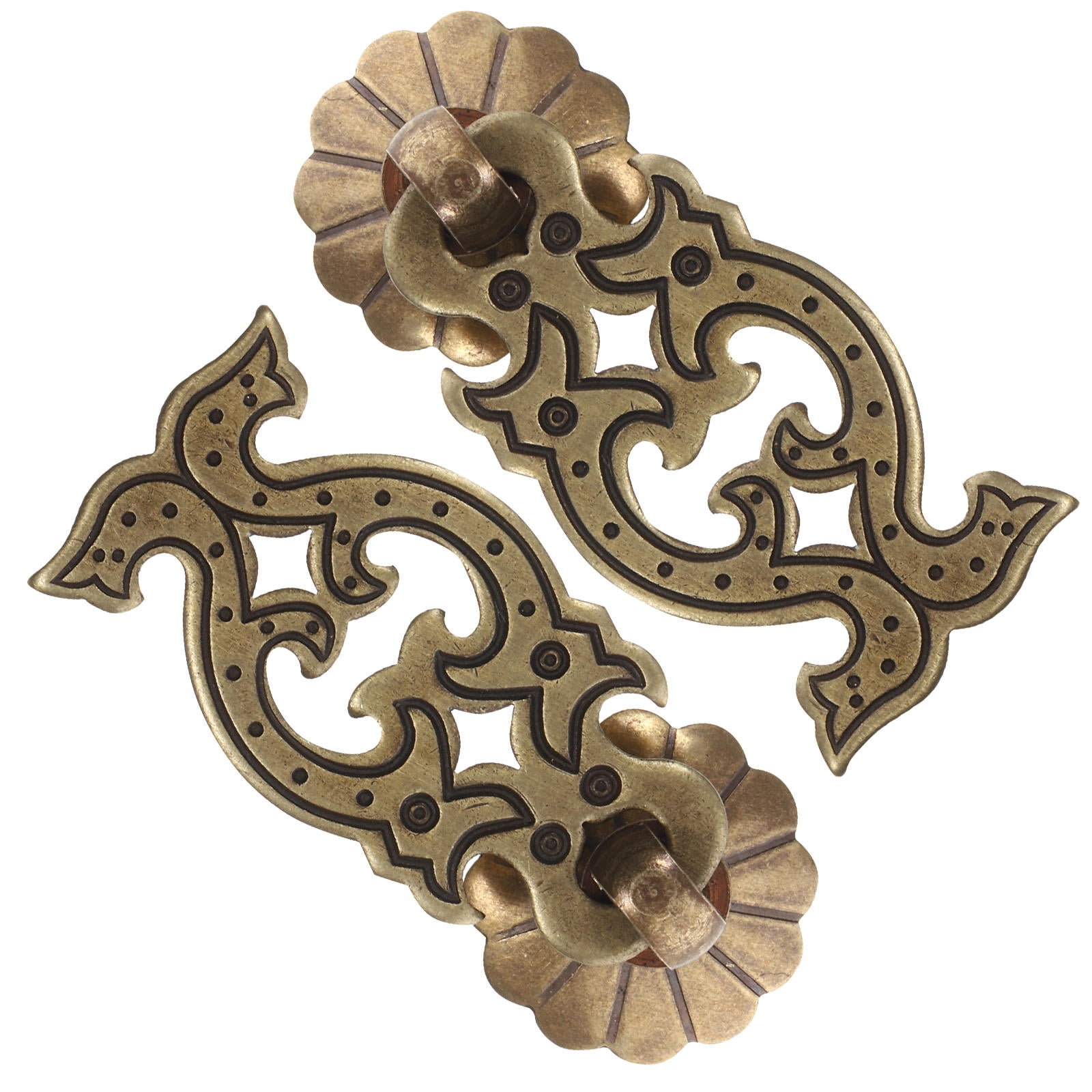 Worgeous 2Pcs Vintage Knob Pull Handle Drawer Cabinet Chinese Style ...