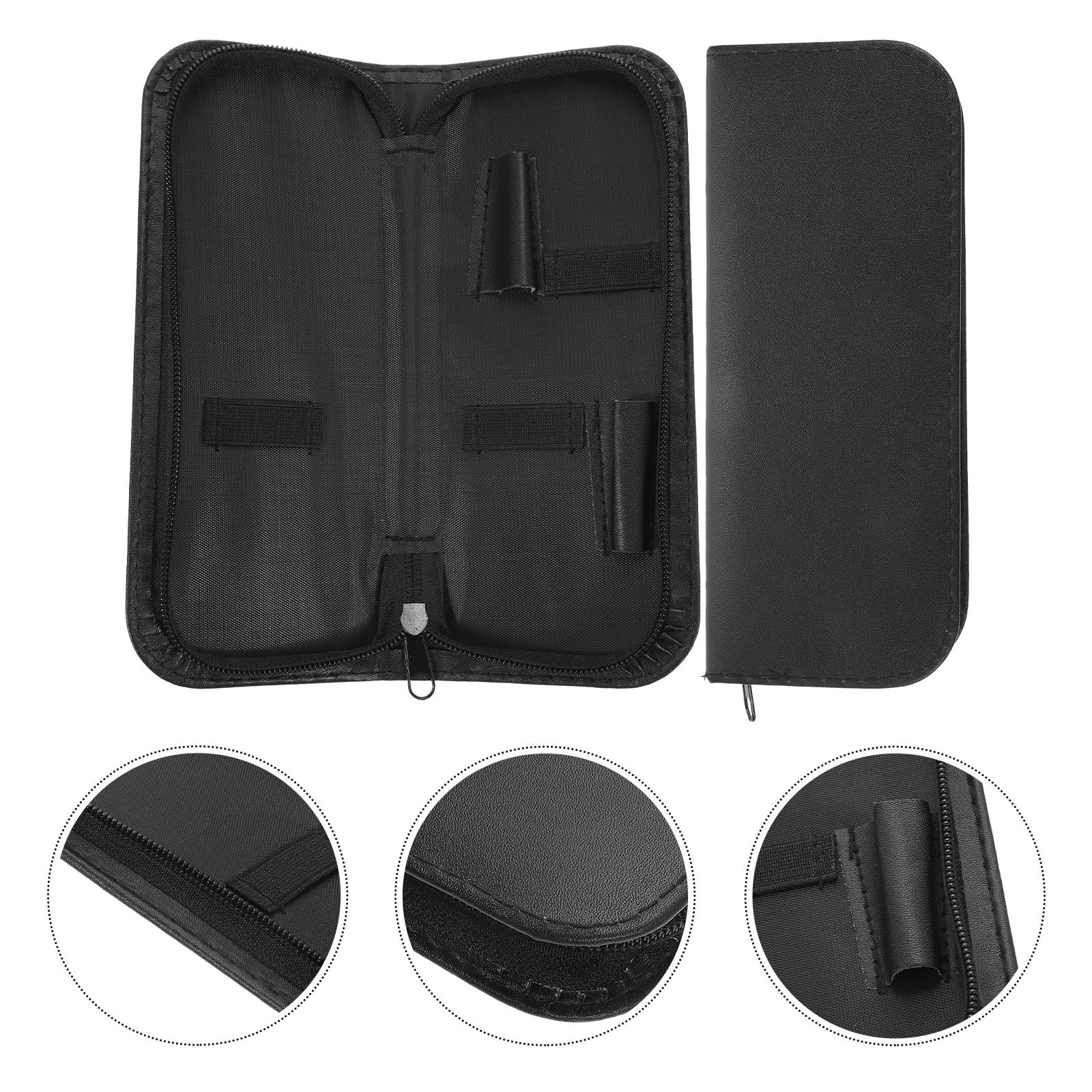 Worgeous 2Set Black Leather Shear Cases for Hairstylists with ...