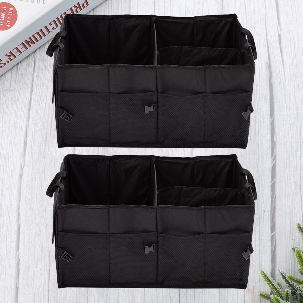 Worgeous 2Set Portable Black Plastic Storage for Car and SUV Cargo ...
