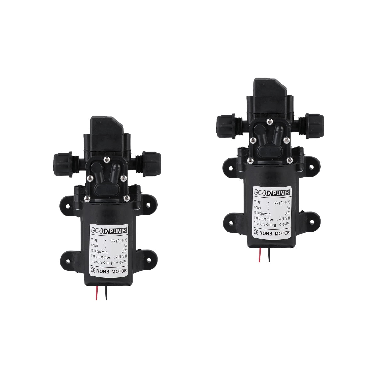 Worgeous 2pcs 12V 60W Self Priming Pump Water Pump Electric Mini ...