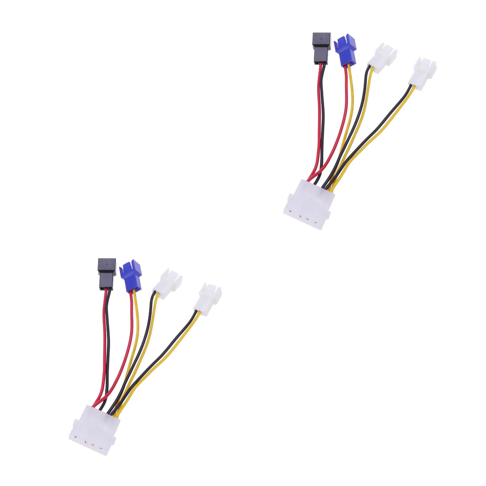 Worgeous 2pcs 4 Pin to 3 Pin PC Computer CPU Fan Connector Cooling ...