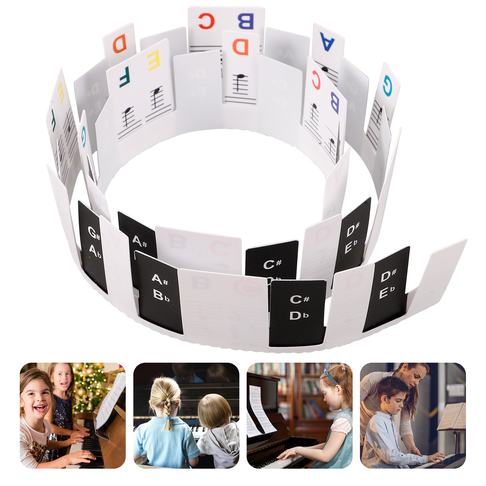 Worgeous 2pcs Beginner Piano Keyboard Stickers Electronic Organ ...