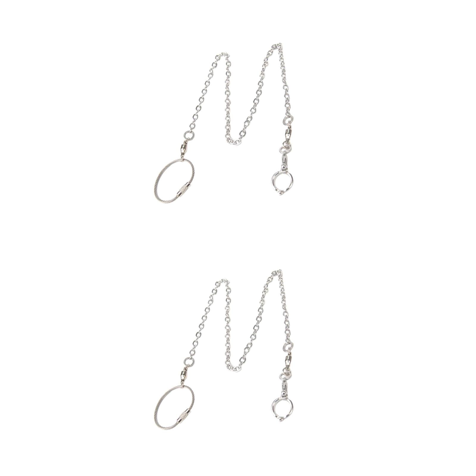 WHAMVOX HOMEMAXS 2pcs Pet Bird Leash Parrot Foot Chain Stainless Steel ...