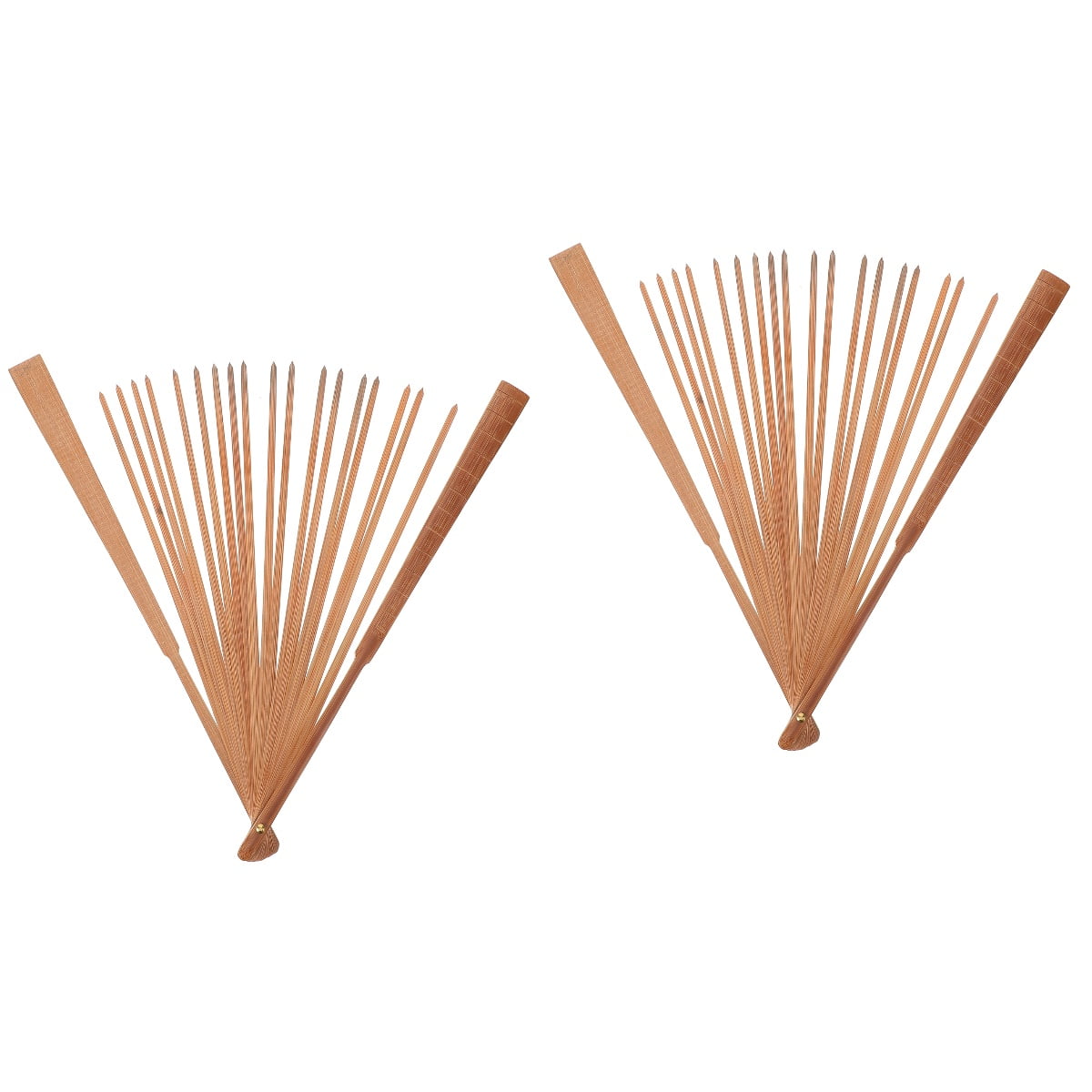 Worgeous 2pcs Blank Fan Bamboo Frame Folding Fan Making Material Sturdy ...