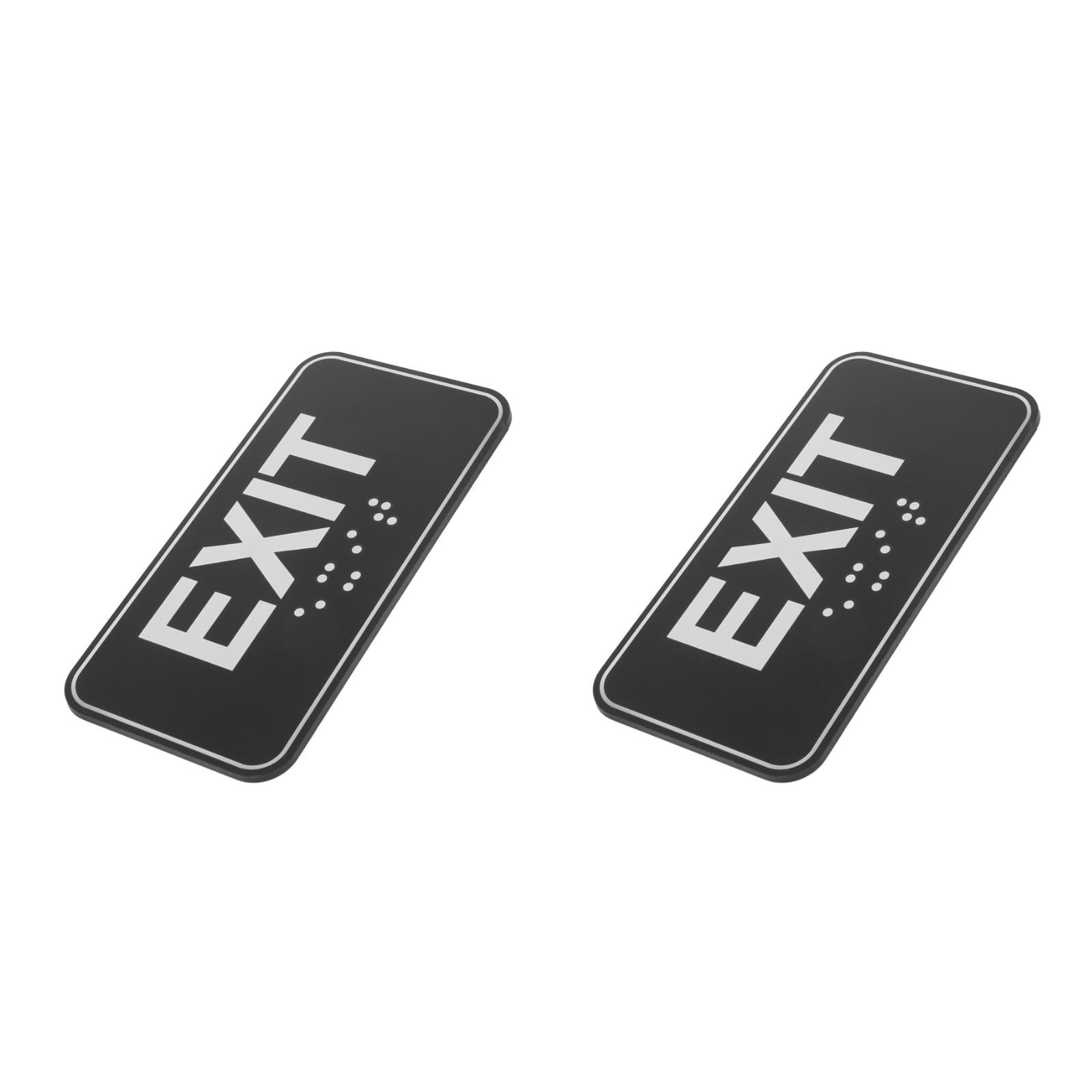 Worgeous 2pcs Braille Safety Sign for Public Exit Self-adhesive Exit ...