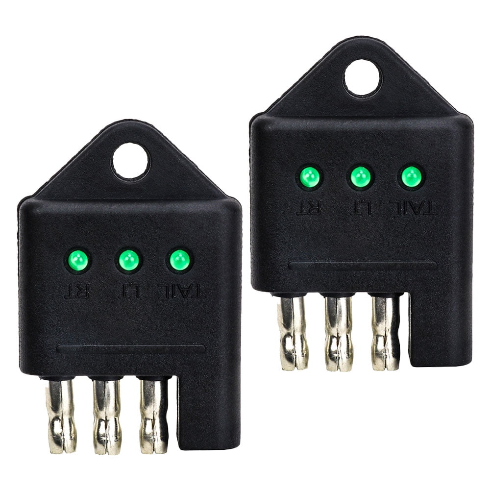Worgeous 2pcs Camper Plug Adapter 4-Pin Trailer Wire Connector For ...