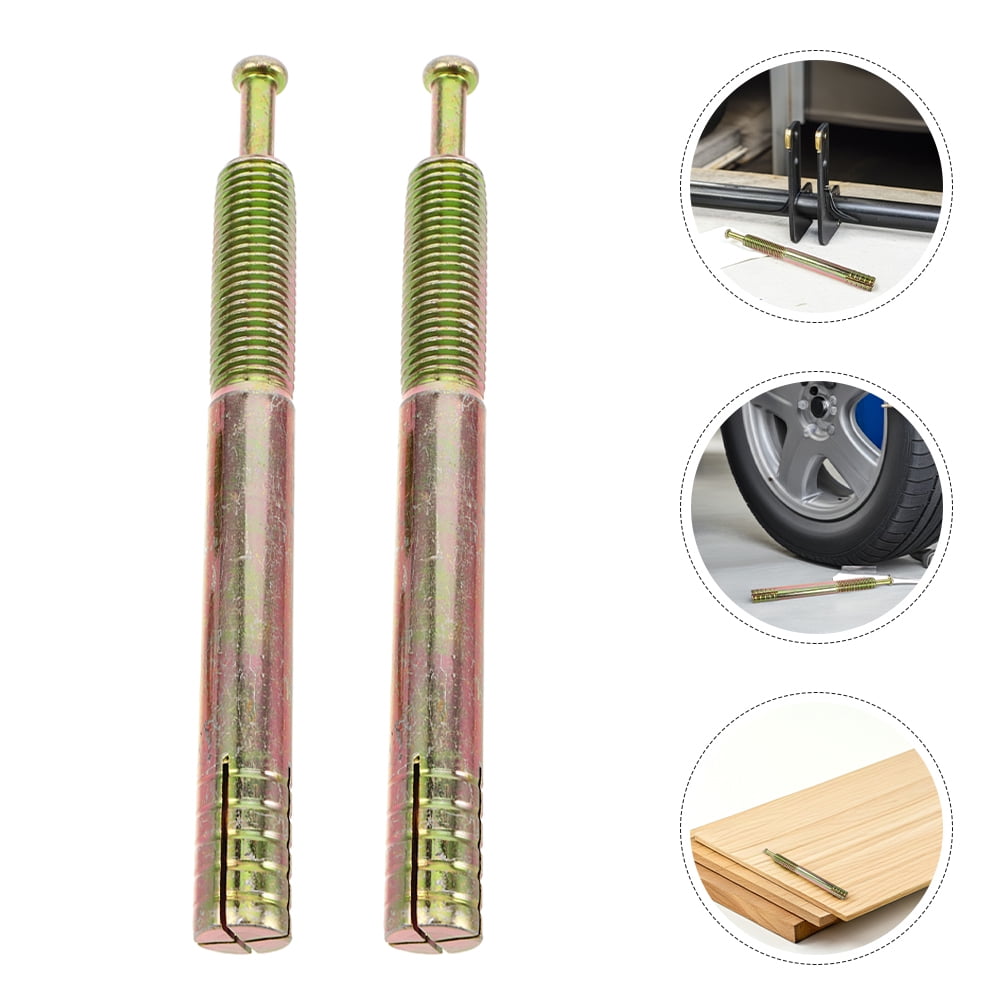 FONDOTIN Heavy Duty Bolts, Golden Metal, 2 Pieces, Car Jack Replacement ...