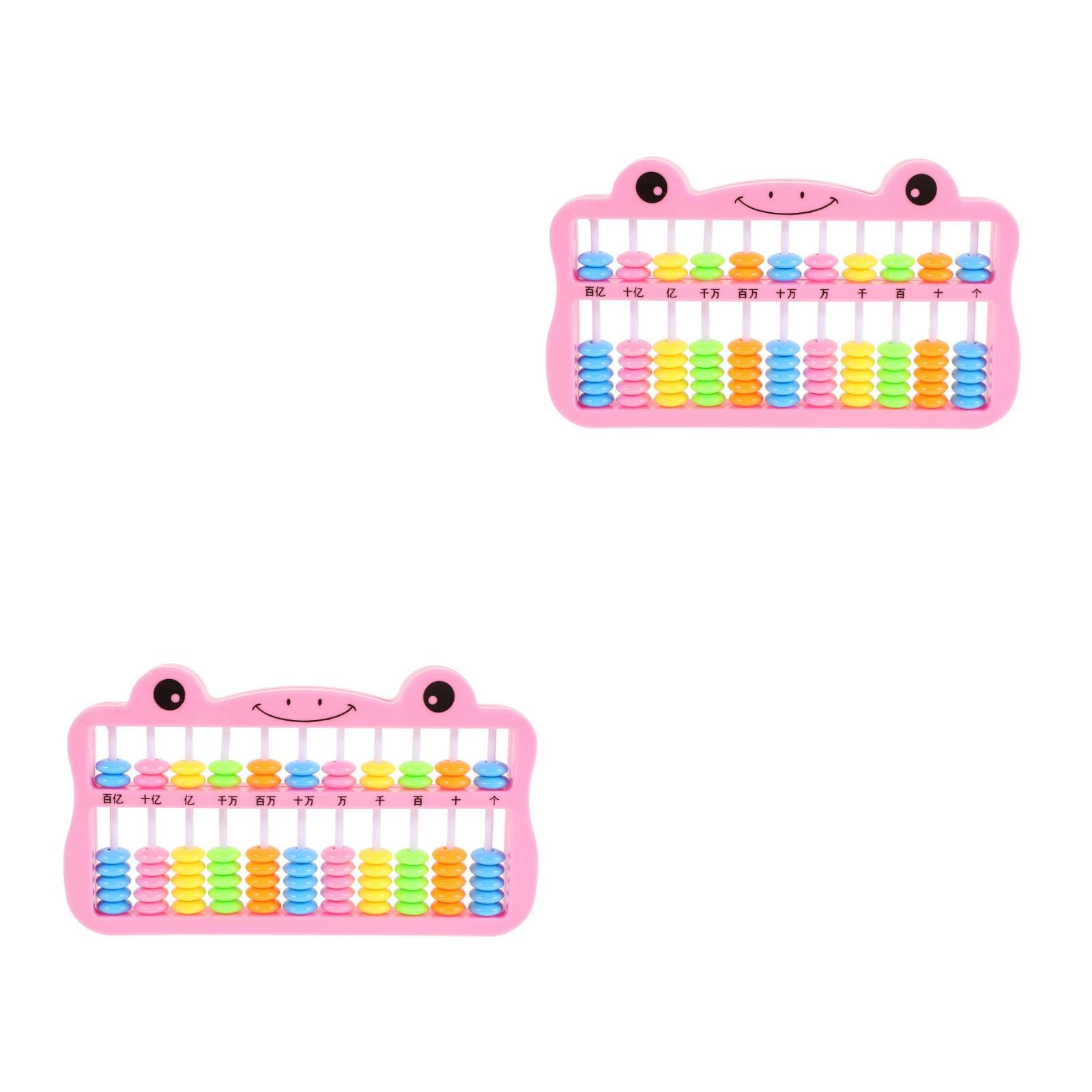 Worgeous 2pcs Children'S 7-Bead Abacus Plastic Math Device For Kids ...
