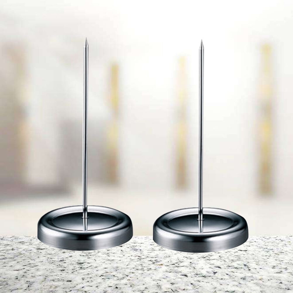 Worgeous 2pcs Desk Check Spindle Holder Straight Rod Paper Memo Holder ...