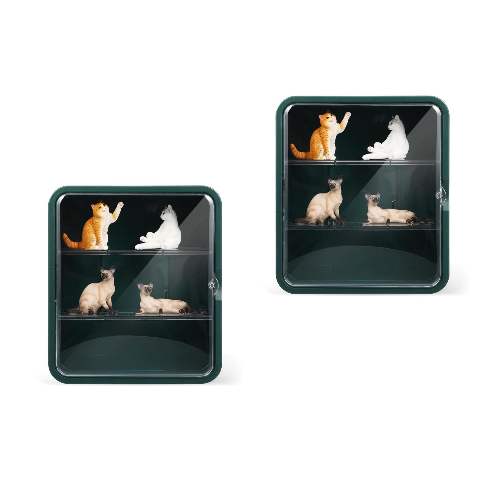 WHAMVOX Hemoton 2pcs Display Case for Figures Small Shelves Action ...