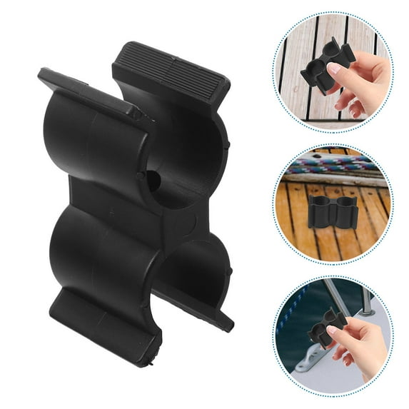 Worgeous 2pcs Double Port Pipe Clips Sturdy Double Pipes Clamp Tubes ...