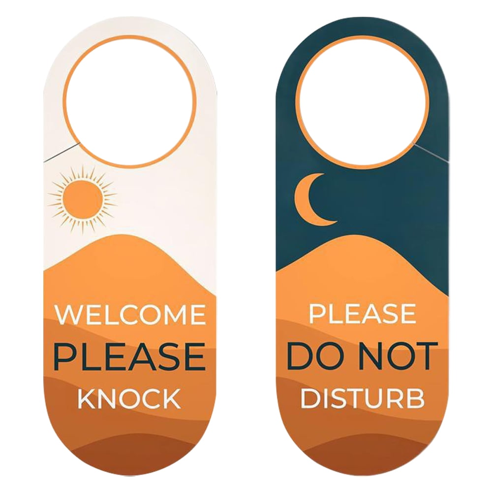 Worgeous 2pcs Double-Sided Door Sign For Hotel Room Do Not Disturb And ...