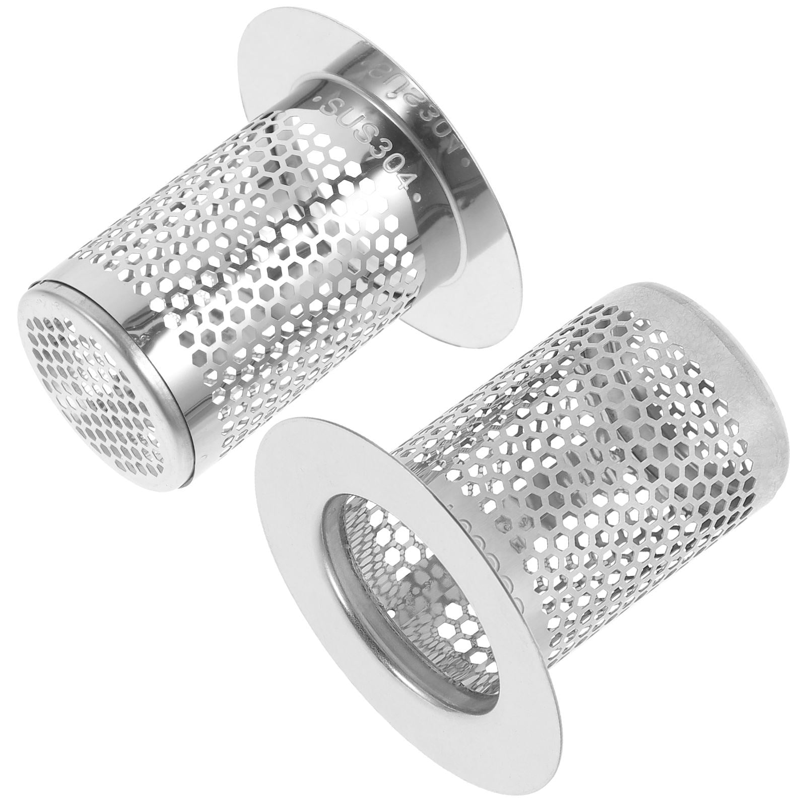 Worgeous 2pcs Drain Filter Net Sewer Strainer Net Metal Drain Filter ...