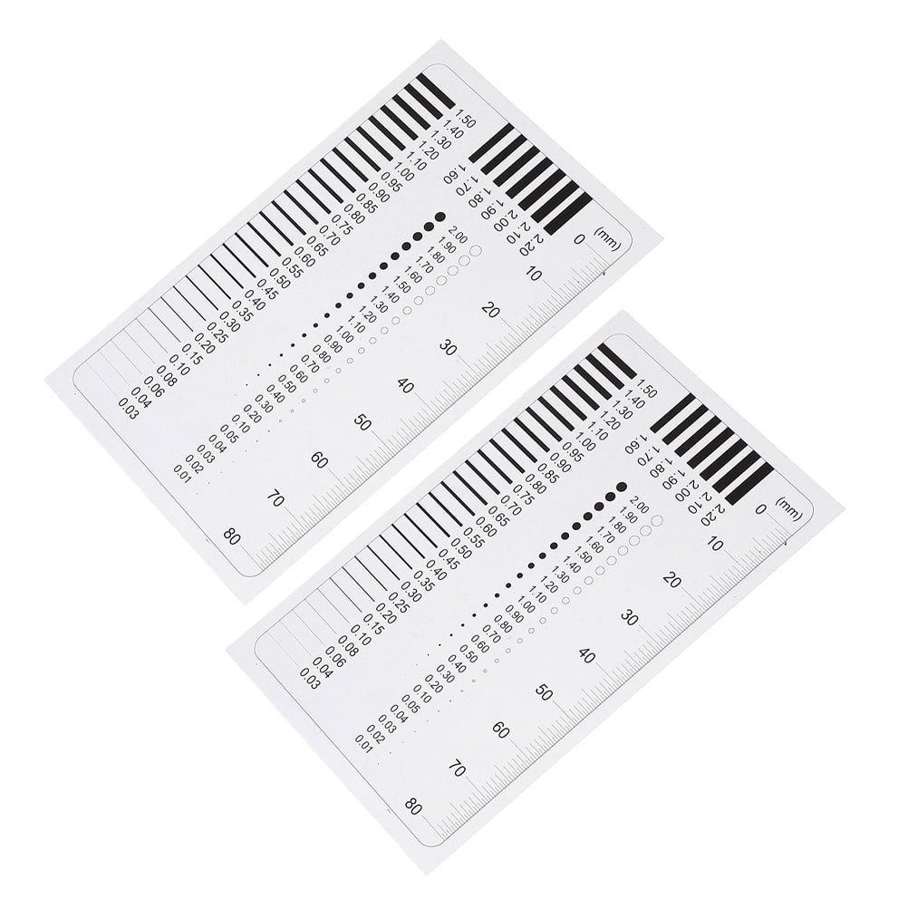 Worgeous 2pcs Estimation Chart Transparent Gauge For Line Width Defects ...