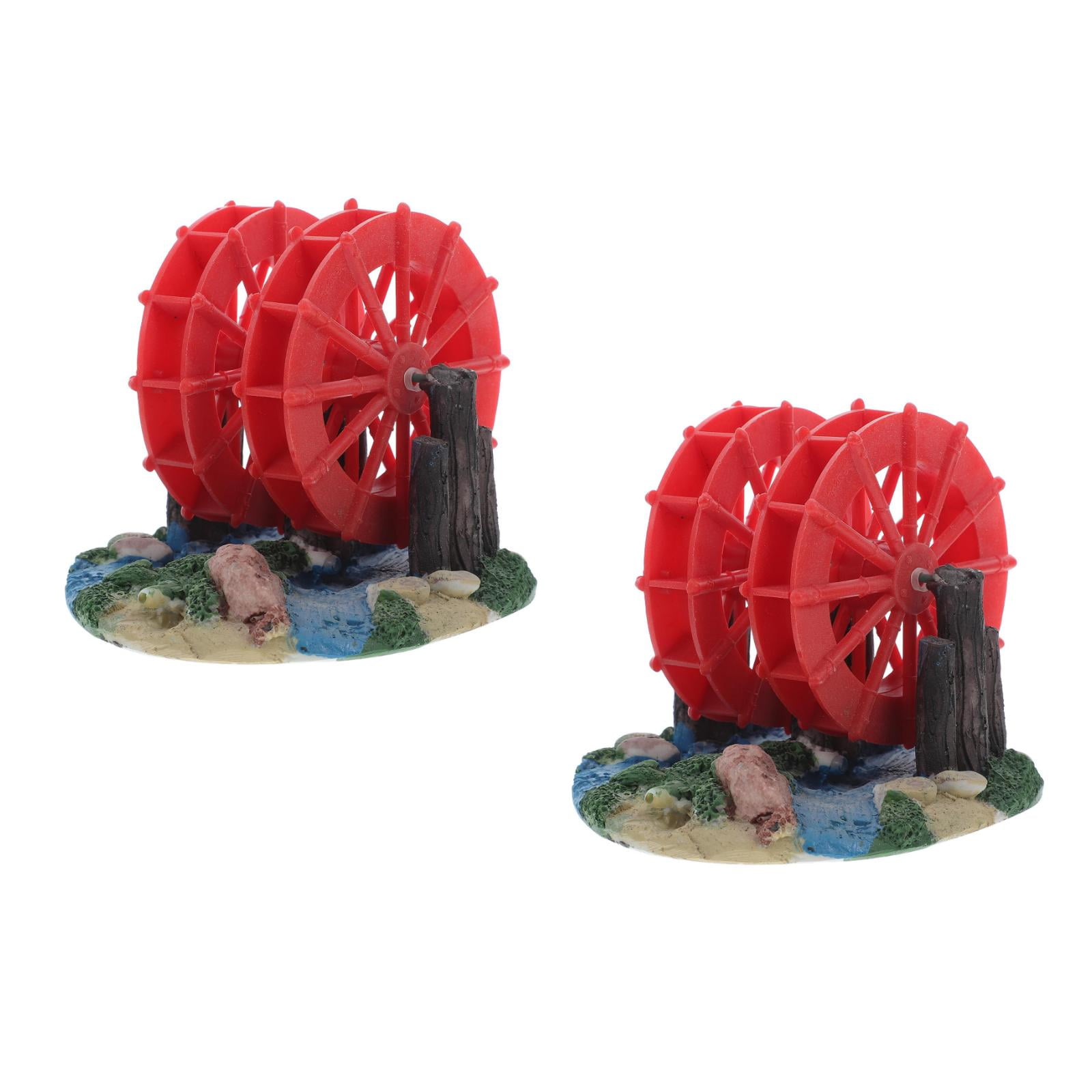 Worgeous 2pcs Fountain Wheels For Fish Tank With Micro Landscape Decor ...