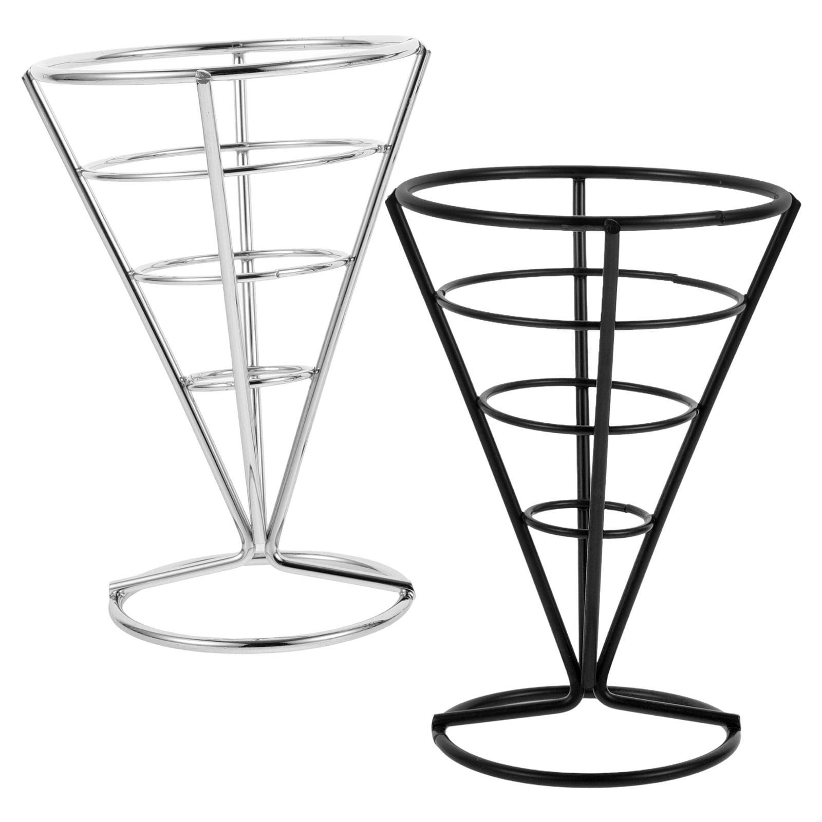 Worgeous 2pcs French Fries Stands Cone Basket Fry Food Holders Snack ...