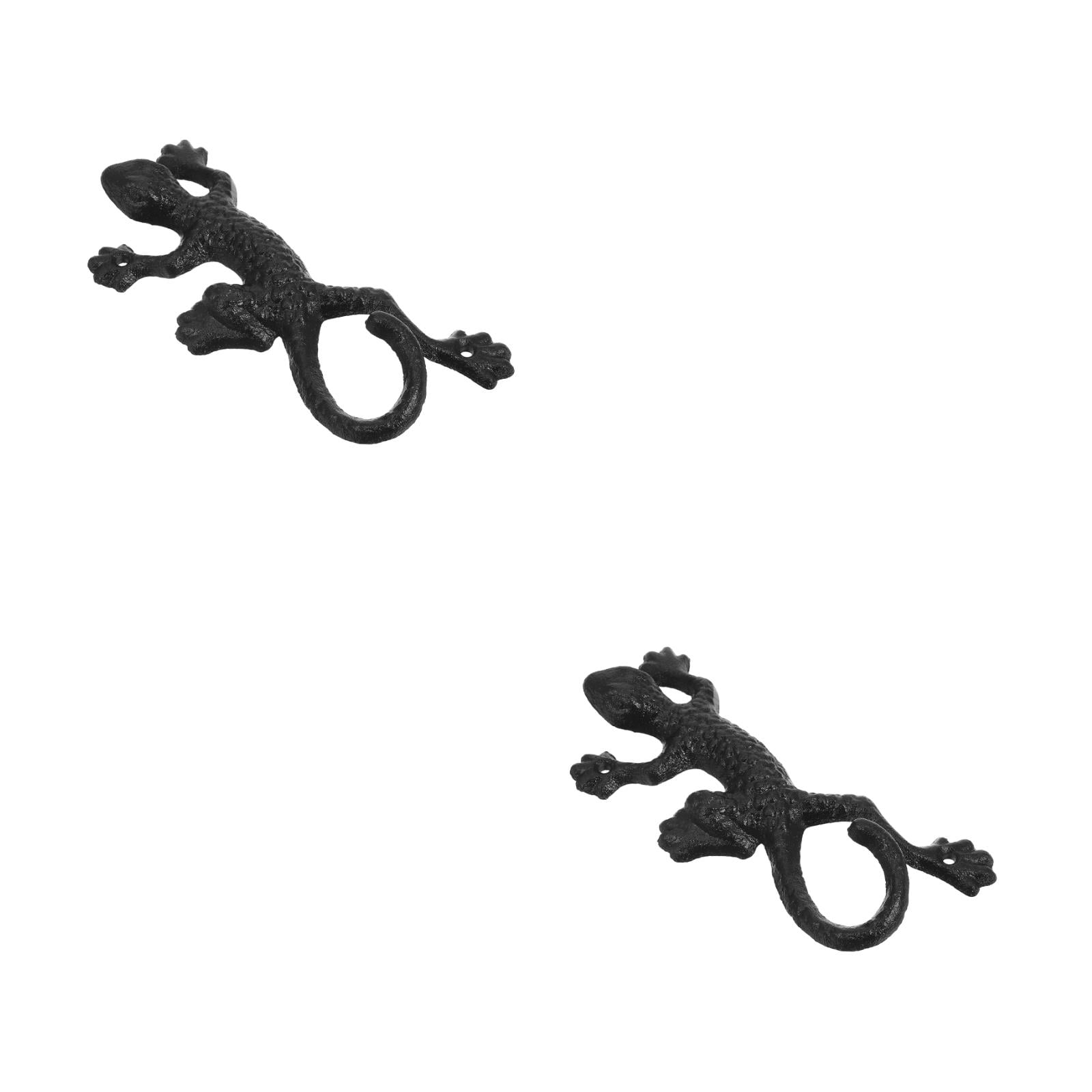 Worgeous 2pcs Gecko Hook Metal Wall Mount Hook Leash Holder Coat Hat ...