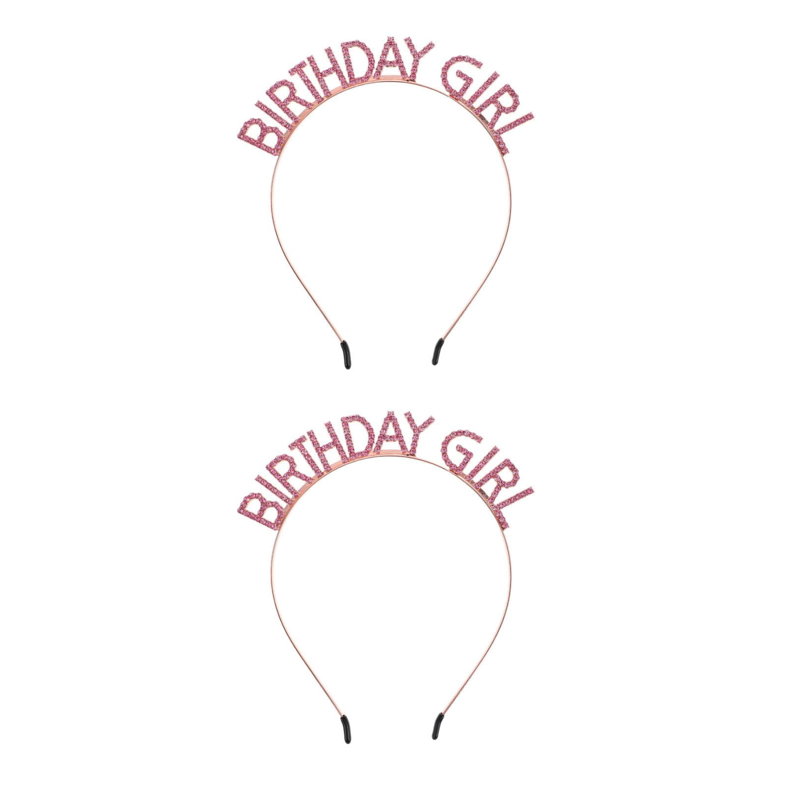 Worgeous 2pcs Happy Birthday Tiara Girls Headband Princess Crowns Hair ...