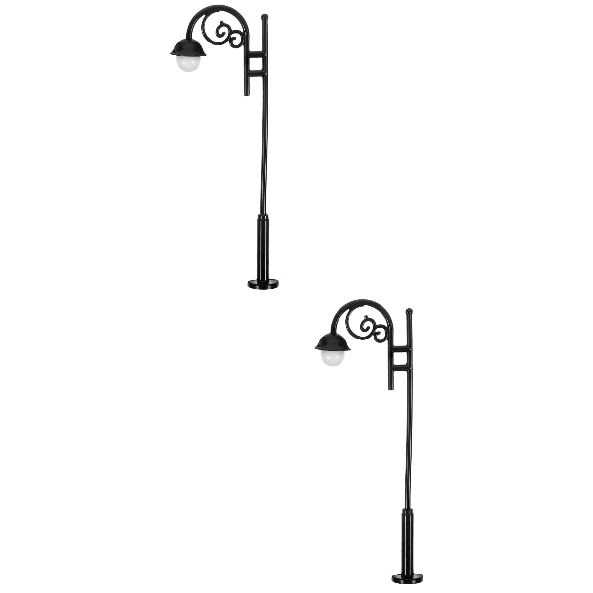 Worgeous 2pcs High Simulation Miniature Street Lamp Model Miniature ...