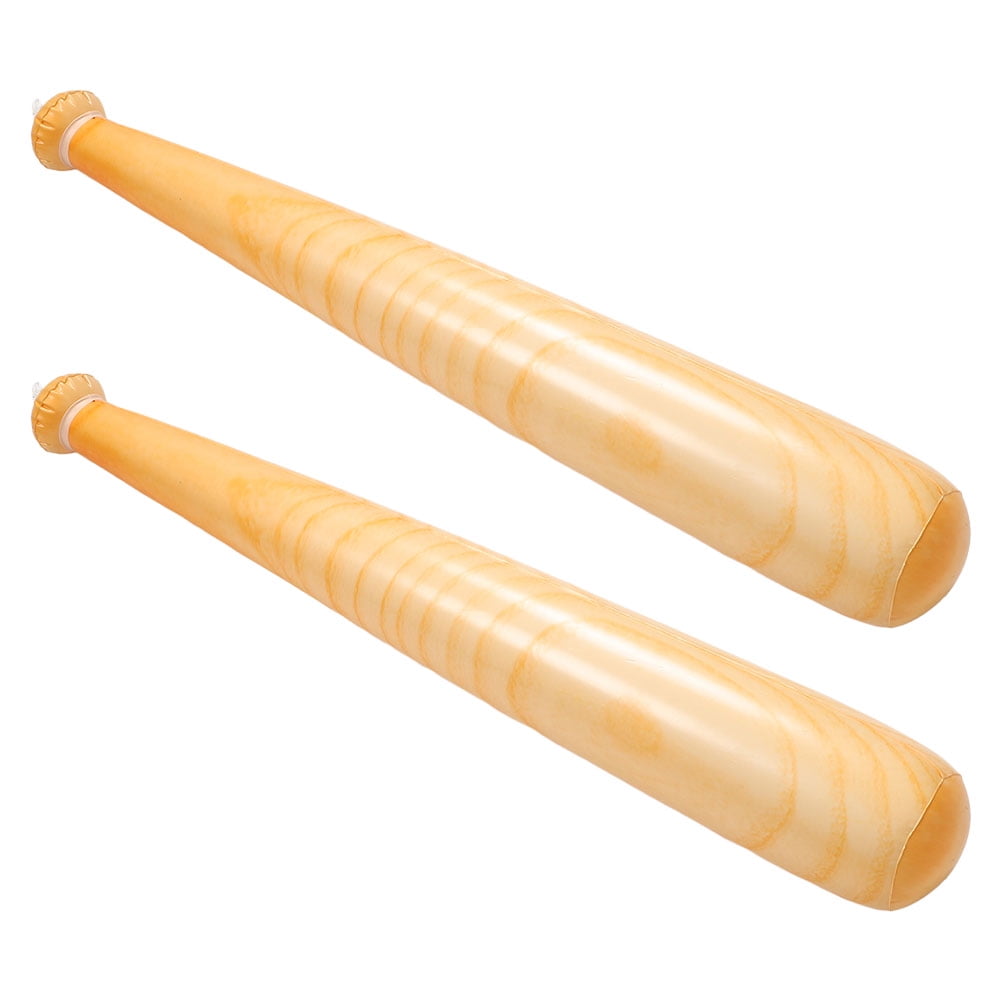 Worgeous 2pcs Inflatable Baseball Bats Pvc Wood Grain Blow Up Bat For ...