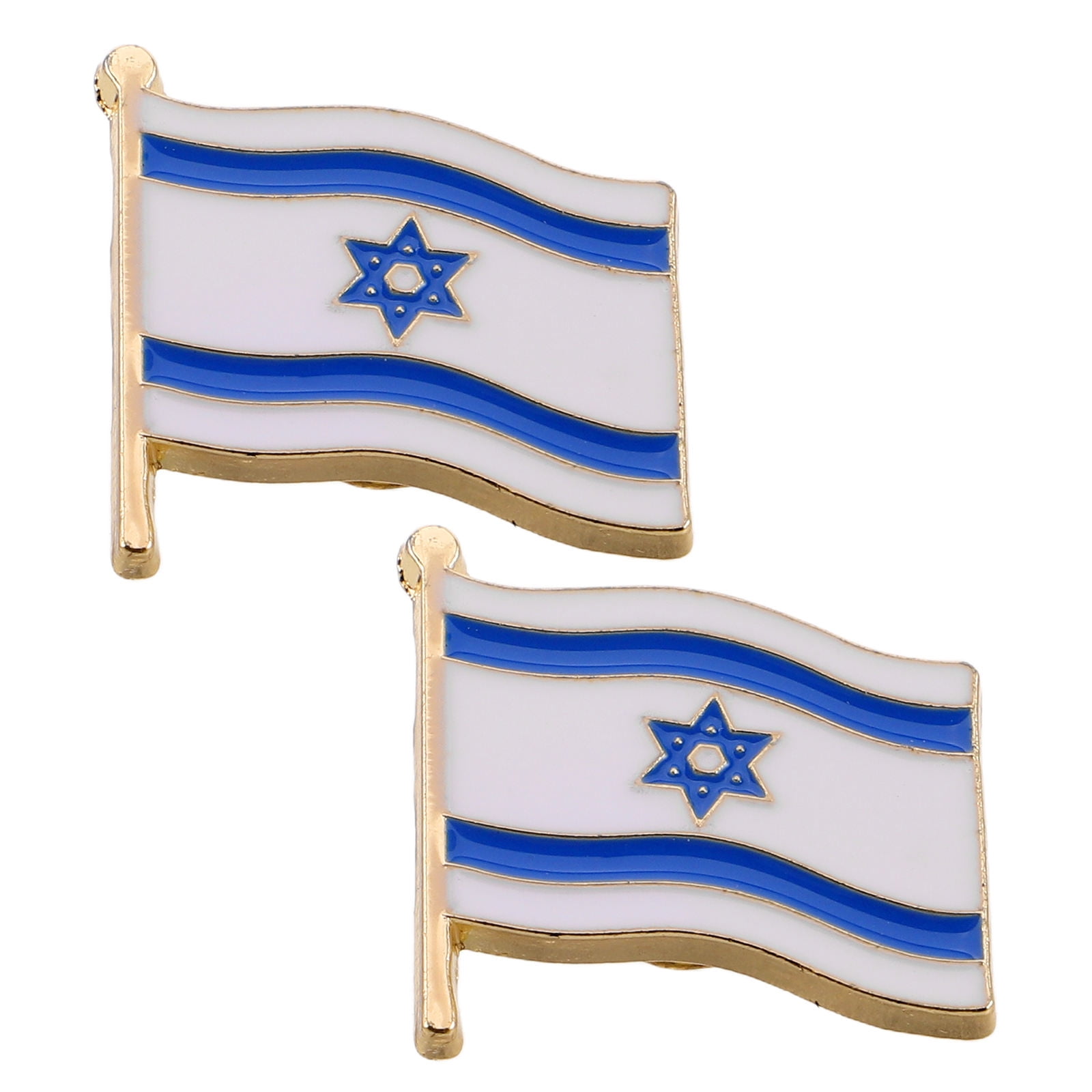 Worgeous 2pcs Israel Flag Lapel Pins For Men Women Party Decorations Country Flag Pin Badge ...