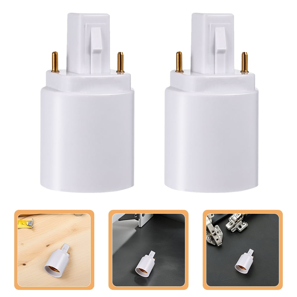 Worgeous 2pcs Light Socket Converter G24 to E27 Adapter LED Light ...