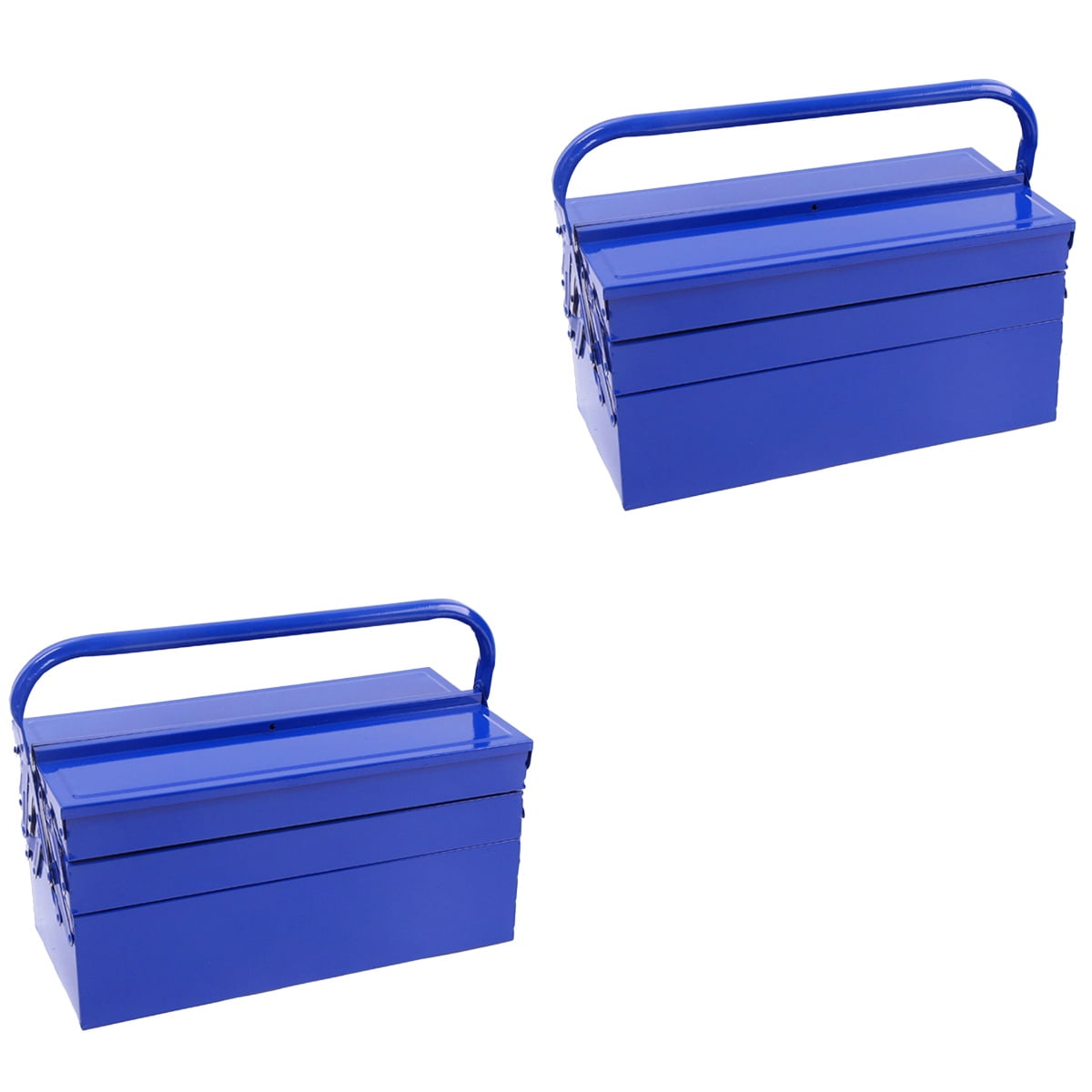 Worgeous 2pcs Metal Tool Box Layered Organizer Tool Storage Box Iron ...