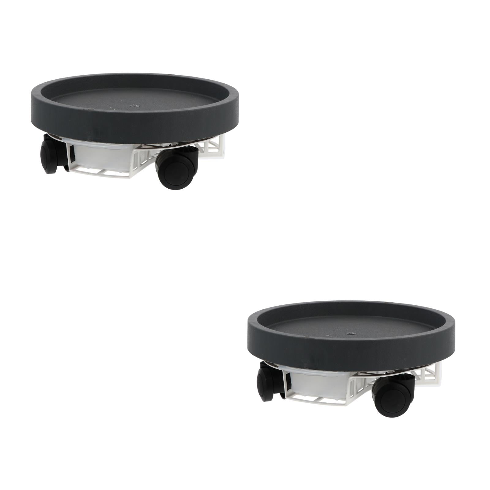 Worgeous 2pcs Metal with Wheels Heavy Duty Flower Pots Wheels Saucer ...