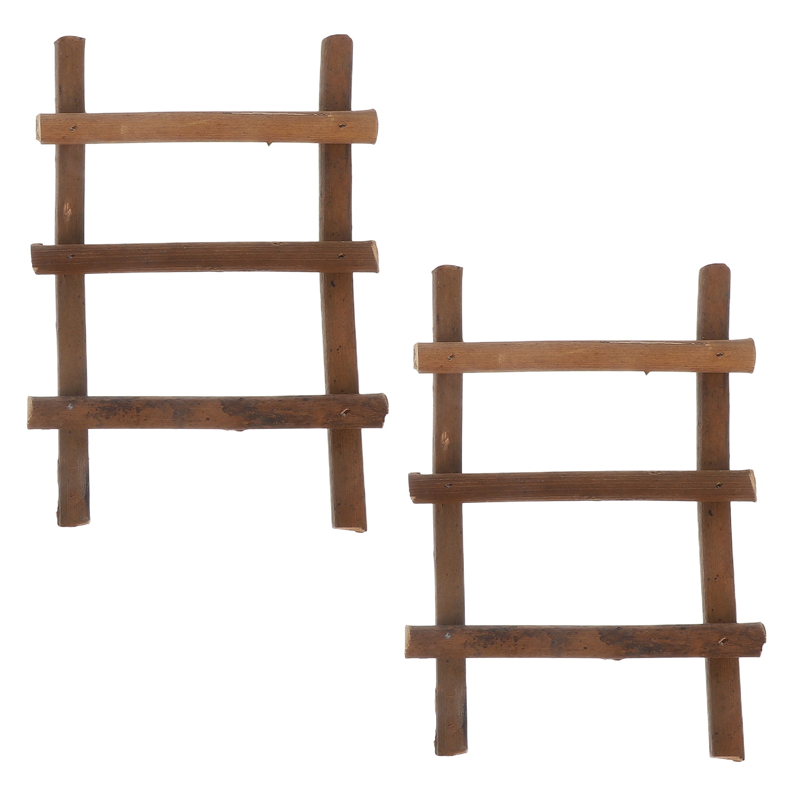 WHAMVOX Decorative Rattan Mini Step Ladder for DIY Fairy Garden and ...