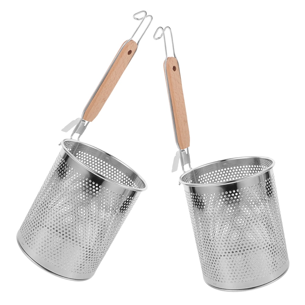 Worgeous 2pcs Noodle Strainer With Handle Spaghetti Strainer Basket ...