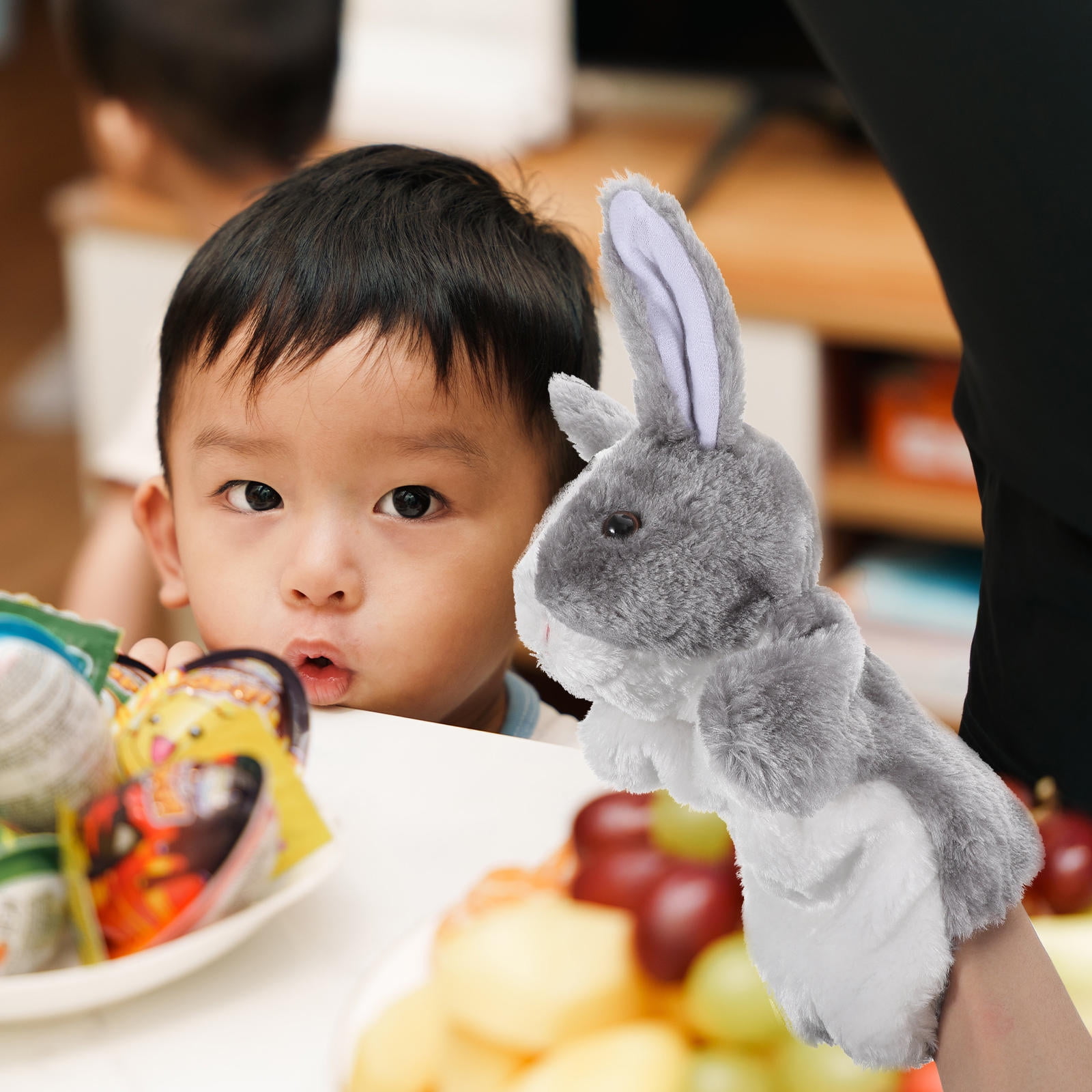 Worgeous 2pcs Plush Animals Hand Puppets Bunny Hand Puppets Parent ...