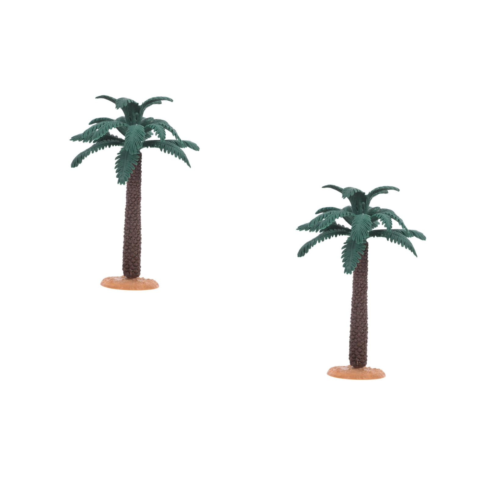 Worgeous 2pcs Realistic Plastic Model Trees For Diorama Miniature Palm ...