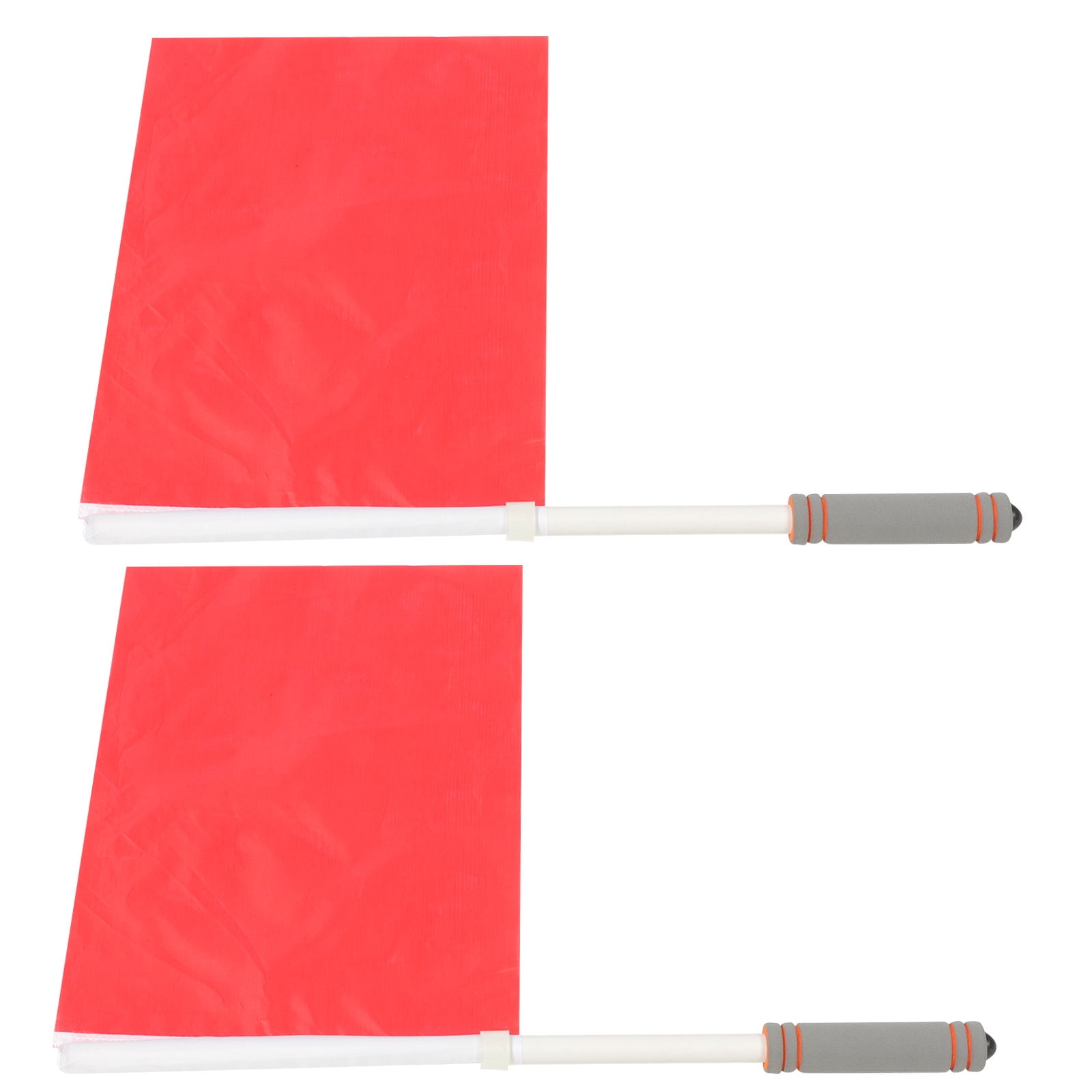 Worgeous 2pcs Referee Flag Plastic Handle Commanding Flag Signal Flags ...