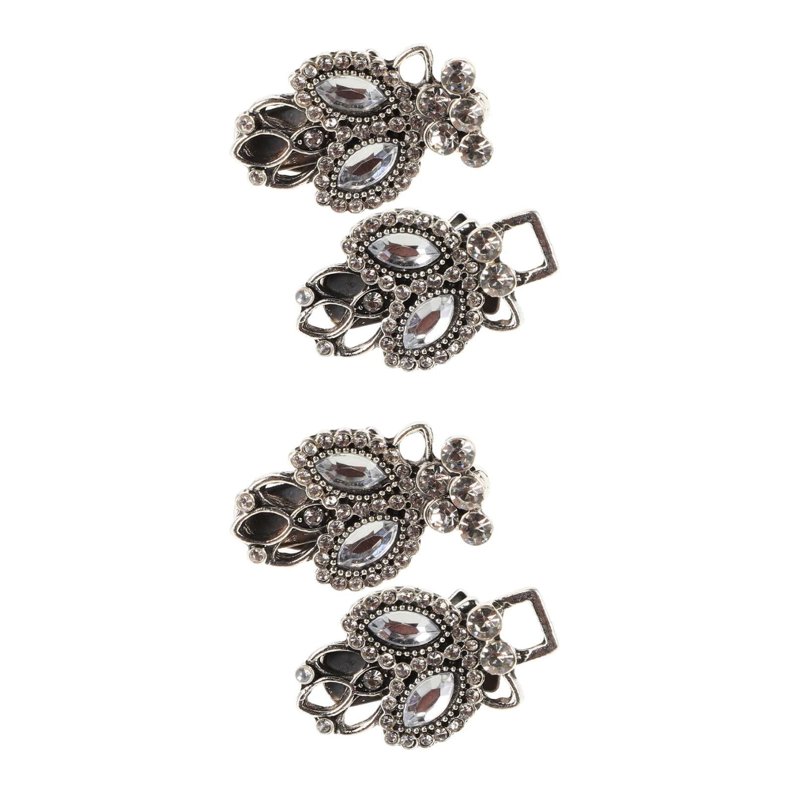 Worgeous 2pcs Rhinestone Sweater Swirl Clip Cloak Cape Clips Vintage ...