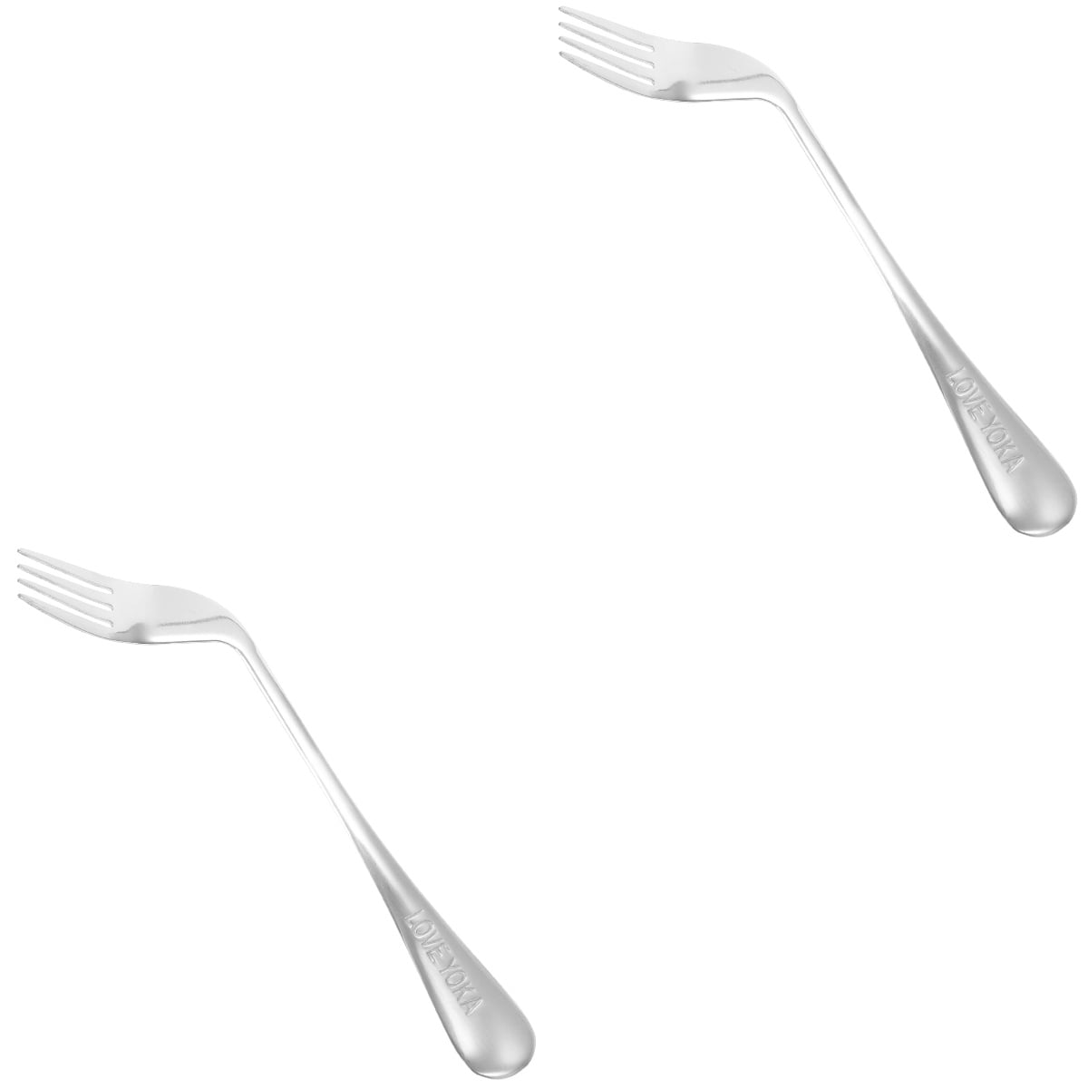 Worgeous 2pcs Right -hand Angled Fork Lightweight Ergonomic Fork Eating ...