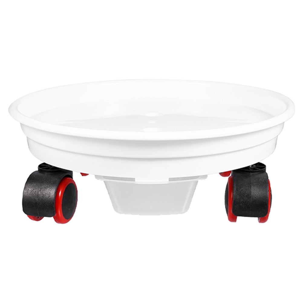Worgeous 2pcs Rolling Plant Tray Planter Holder Round Flower Pot Moving ...