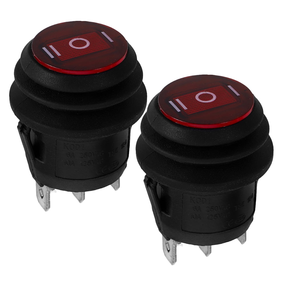 Worgeous 2pcs Round Switch 3 Way Momentary Boat Switch 3 Pin 3 Position ...