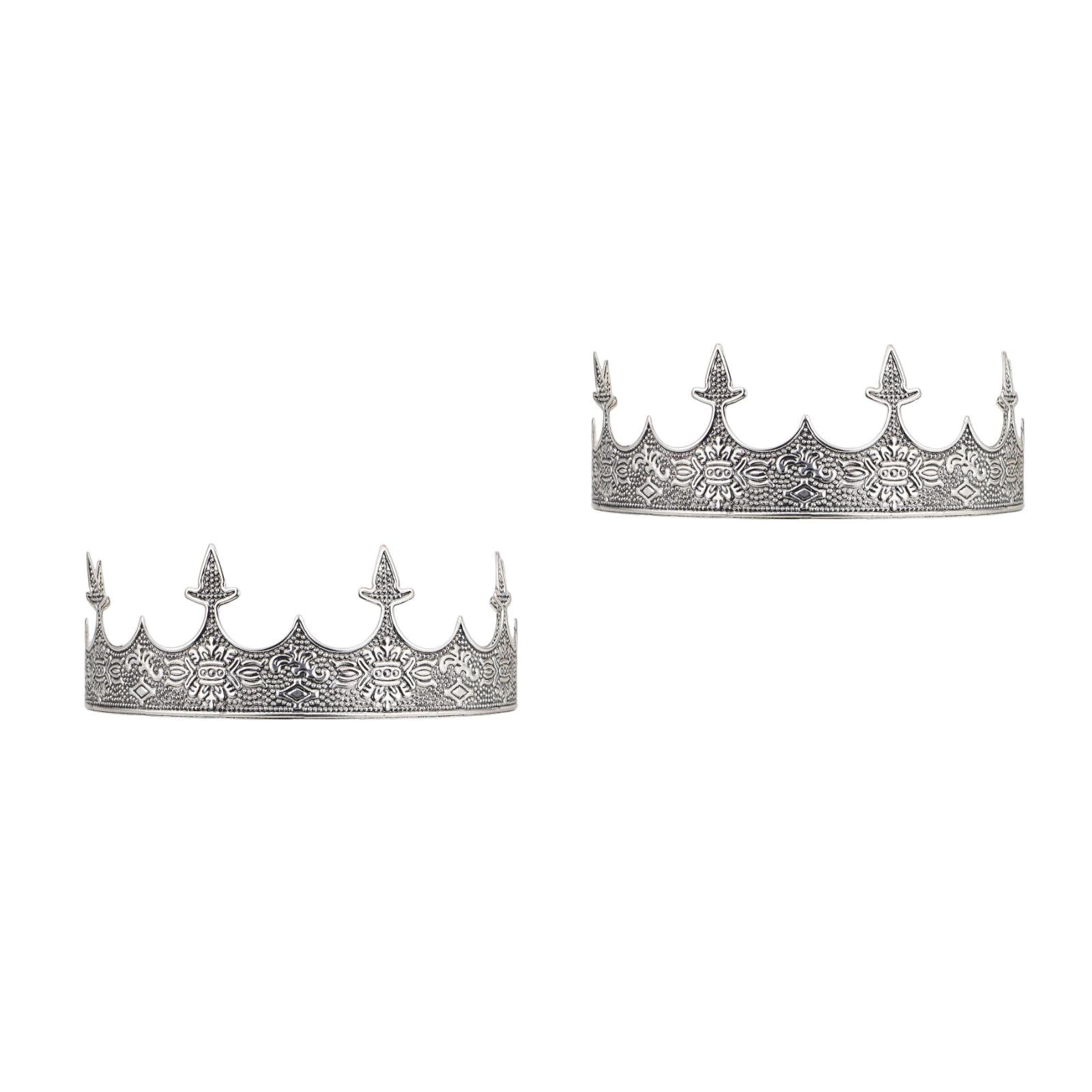 Worgeous 2pcs Royal Full King Crown Metal Crowns and Tiaras for Men ...