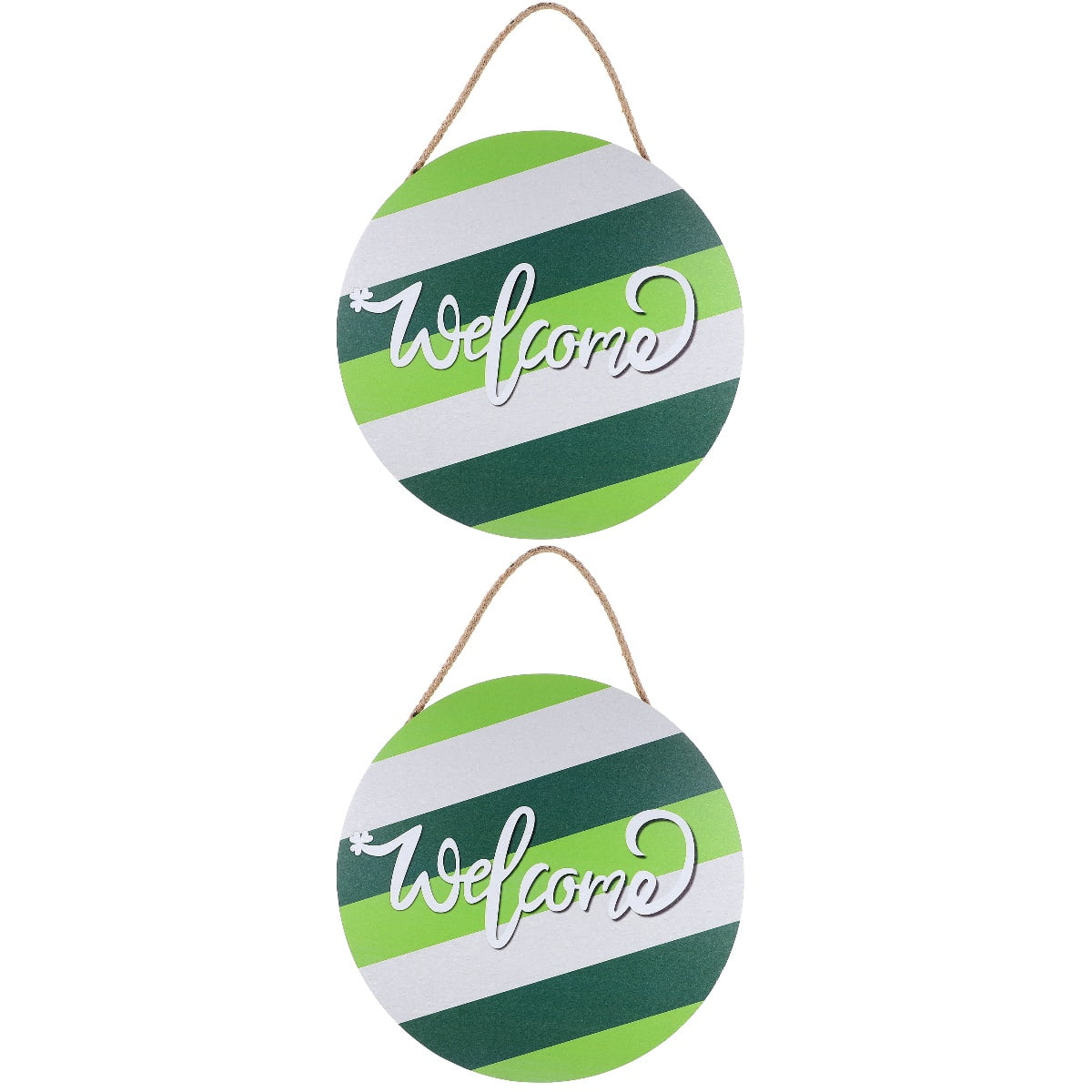 Worgeous 2pcs Saint Patrick's Day Round Hanging Plaque St Patricks Day ...