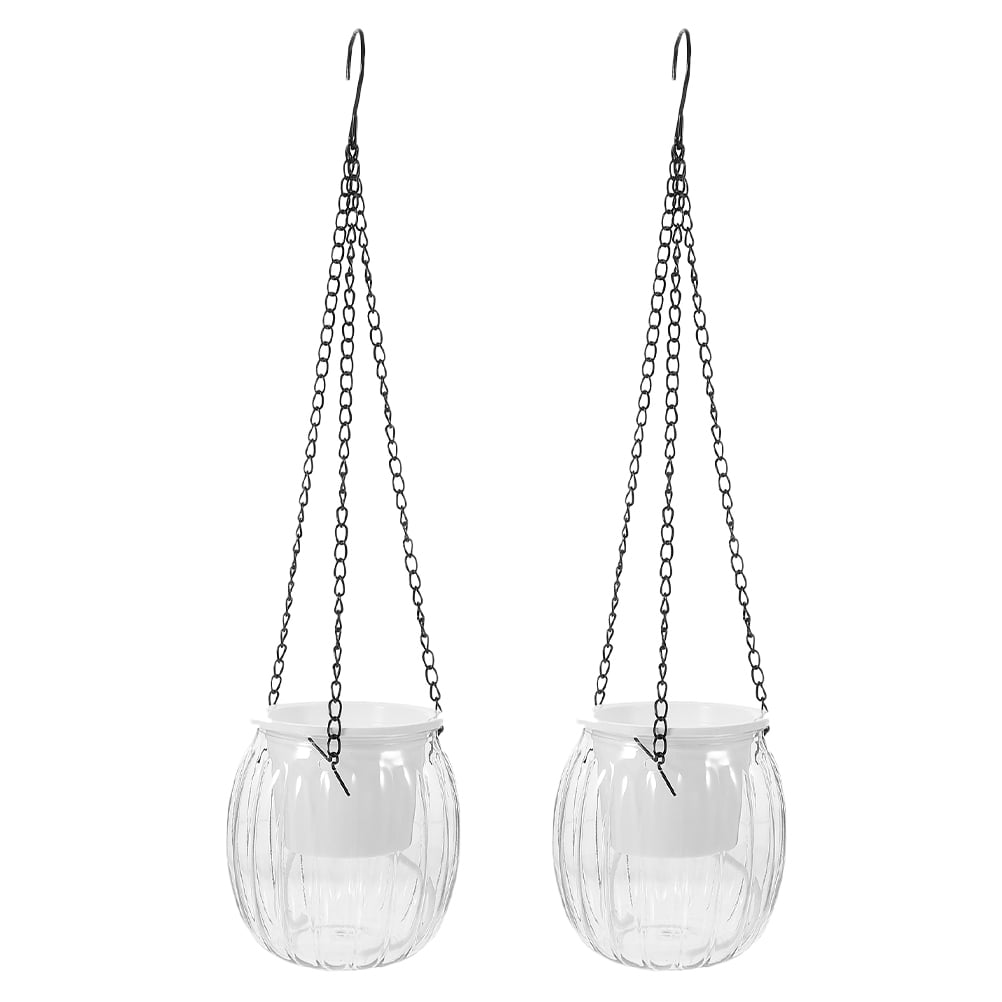 Worgeous 2pcs Self Watering Hanging Indoor Hanging Flower Pots With ...