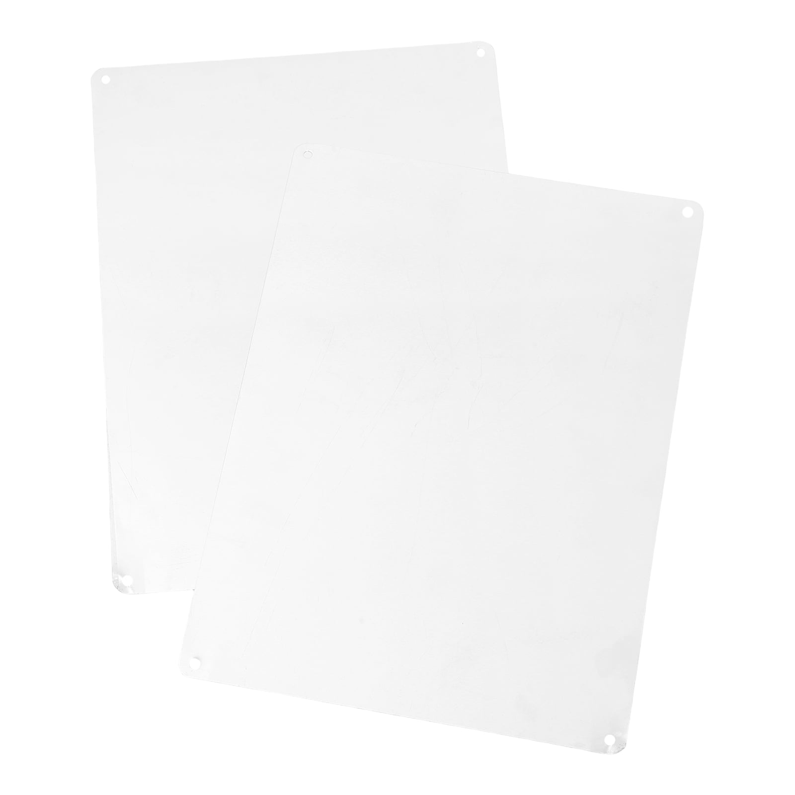 SEWCHICS Blank Aluminum Sign Silver Metal Plate 2Pcs 13.95X10.02X0.03In ...