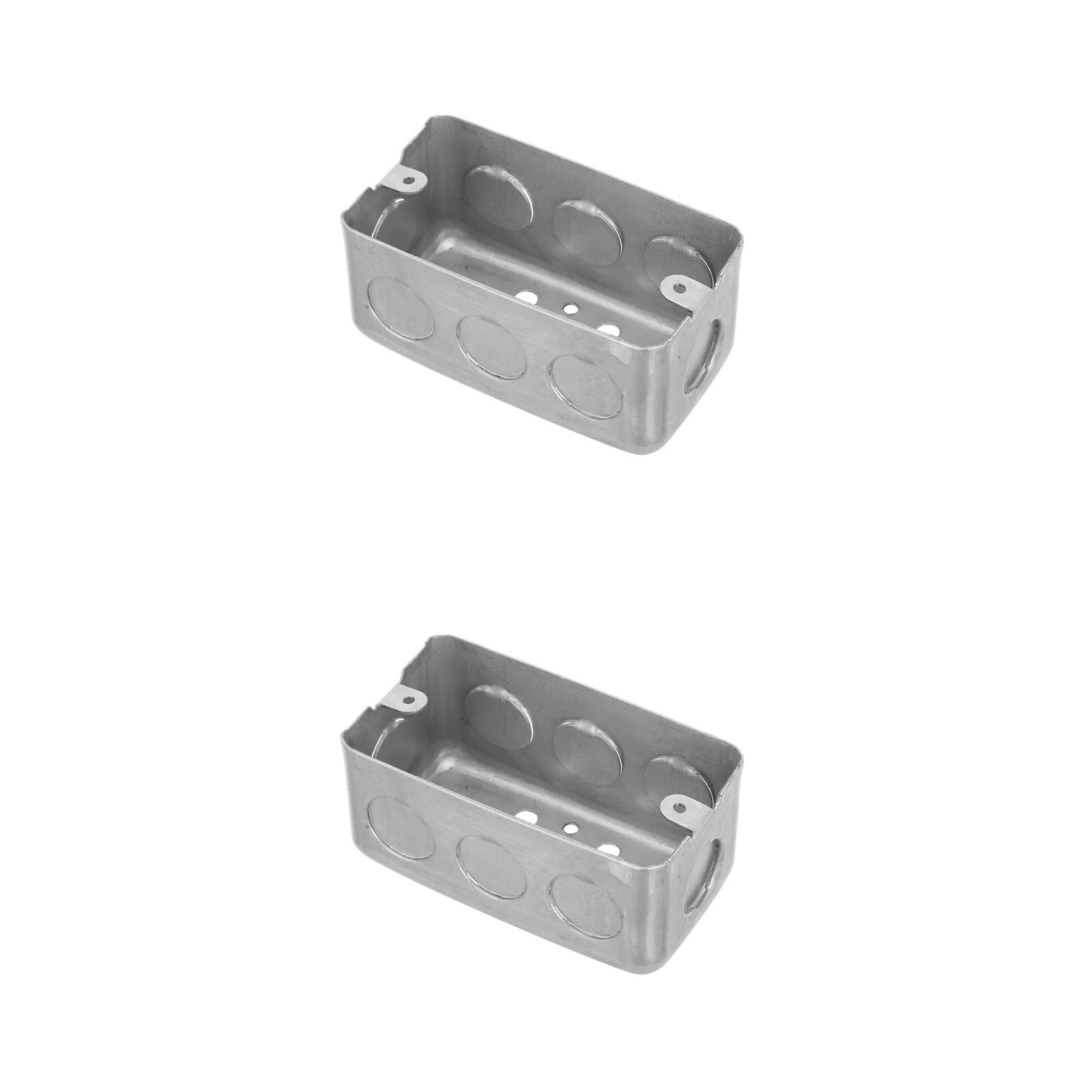 Worgeous 2pcs Single Gang Electrical Box Handy Box Deep Galvanized ...