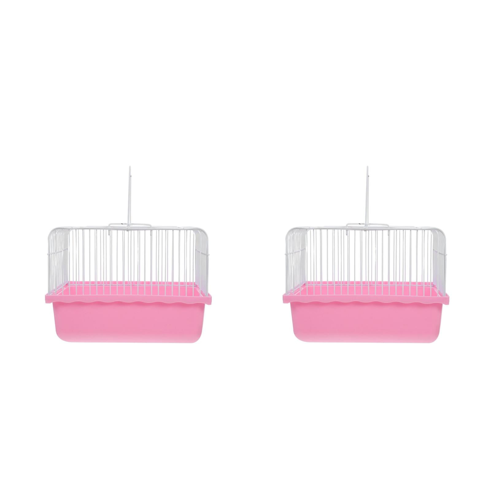 Worgeous 2pcs Small Birdcage For Parakeets And Lovebirds Portable Bird ...