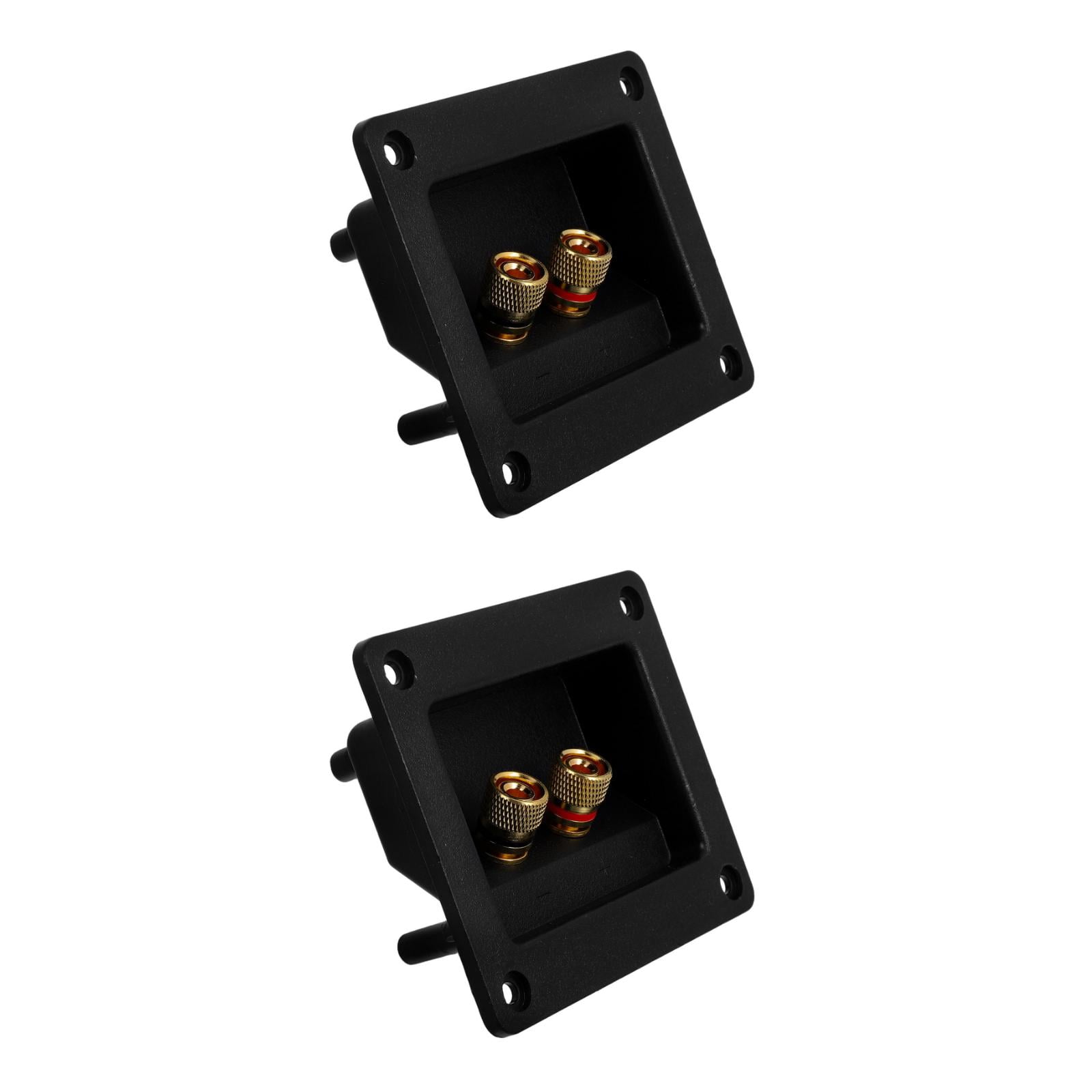 Worgeous 2pcs Square 2 Way Speaker Box Terminal Pure Copper Binding ...